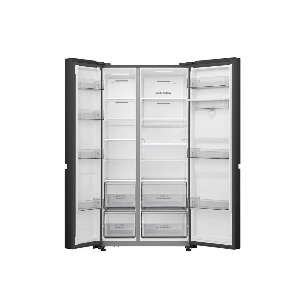 Hisense RS840N4WFE Frost Free American Fridge Freezer - Black Stainless ...