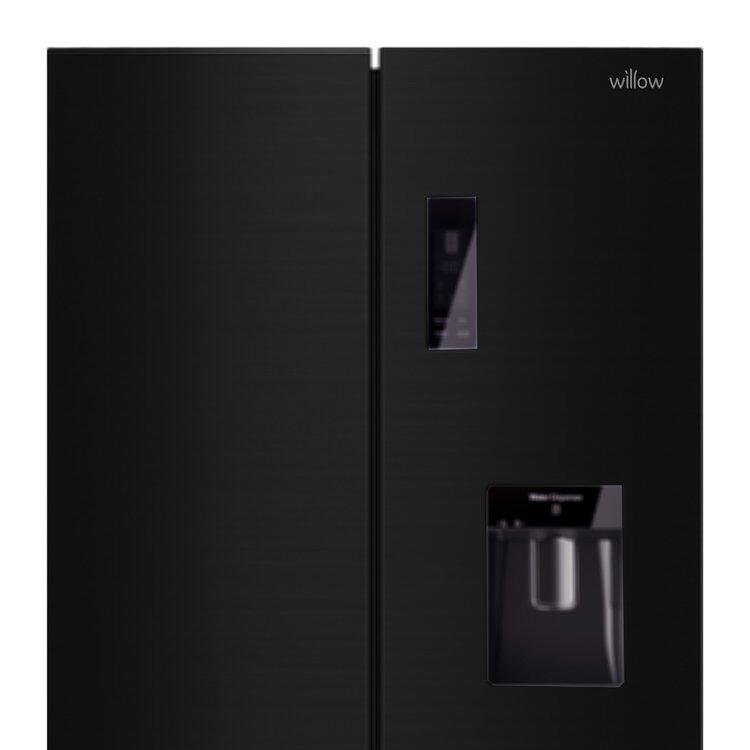 Willow WSBS4MDK Total No Frost American Fridge Freezer - Black