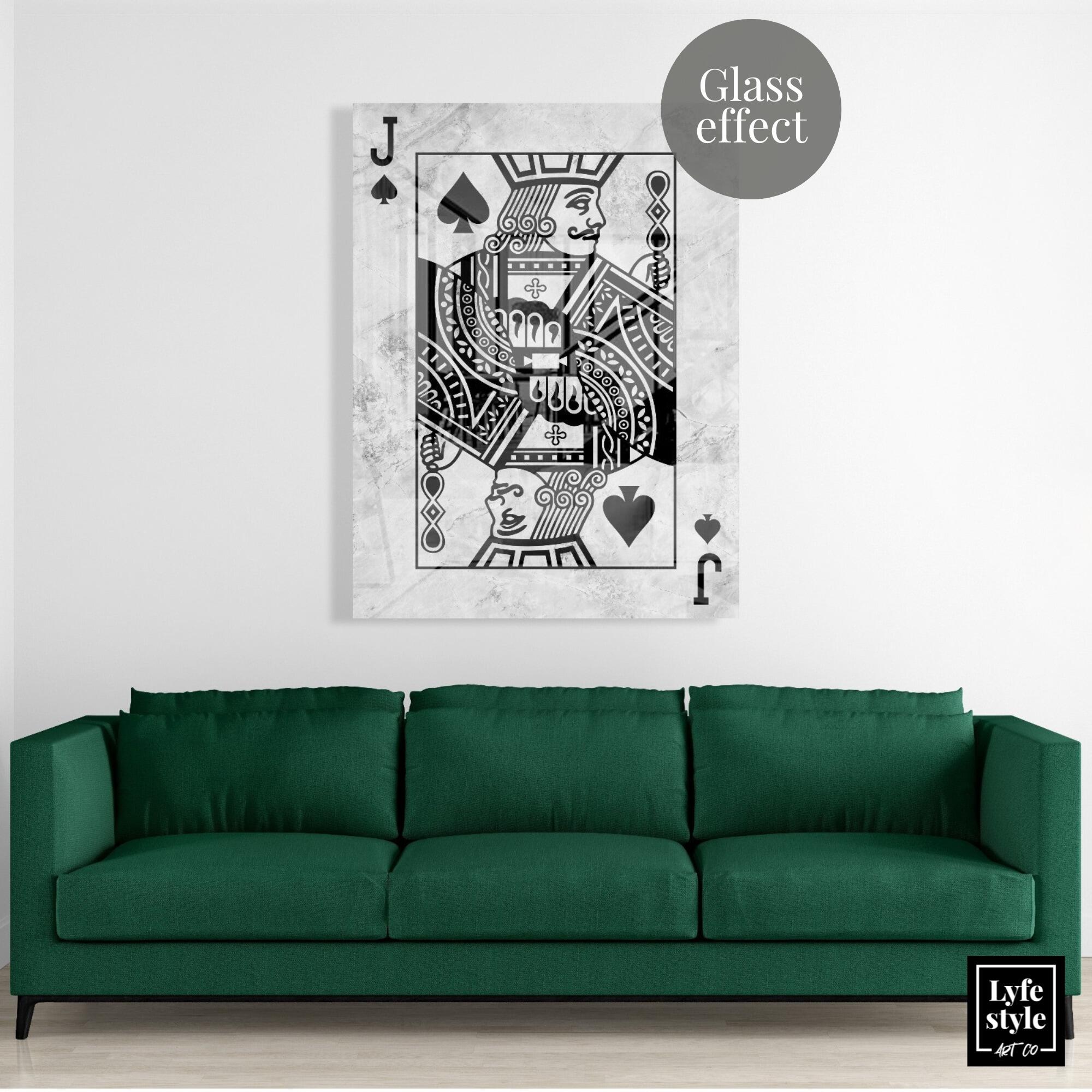 Jack of Spades marble (Acrylic Glass art)