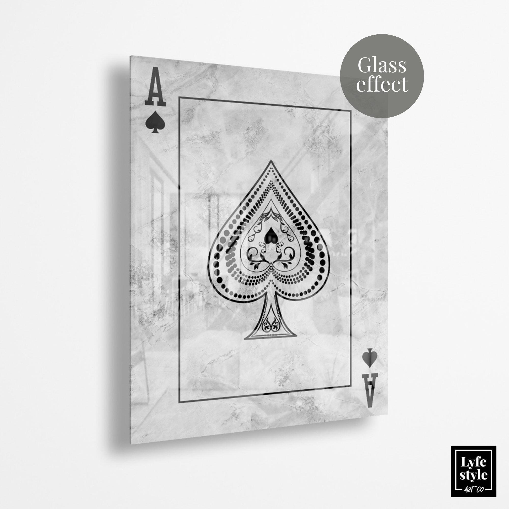 Ace of Spades marble (Acrylic Glass art)
