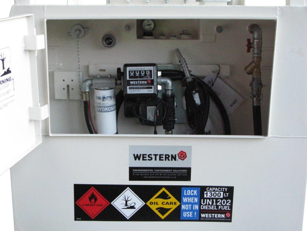 Western Global - 1300L High Security Steel Bunded Diesel Tank - 13EB