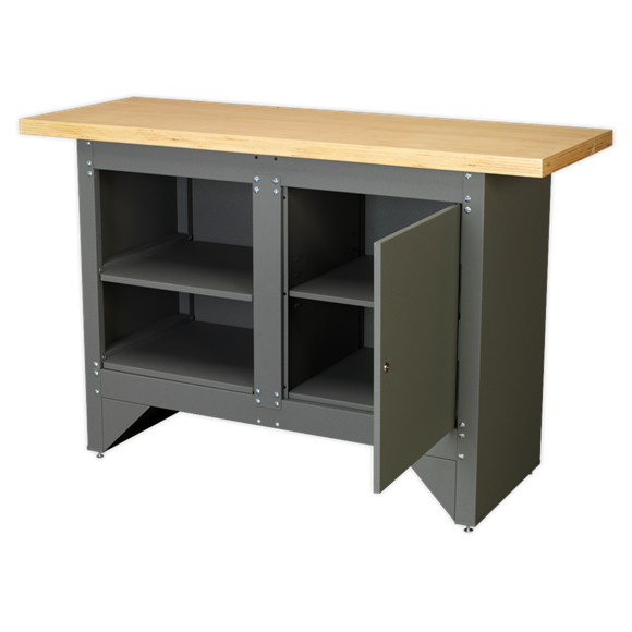 Sealey - Powder Coated Workbench with Swing Cupboard Heavy-Duty