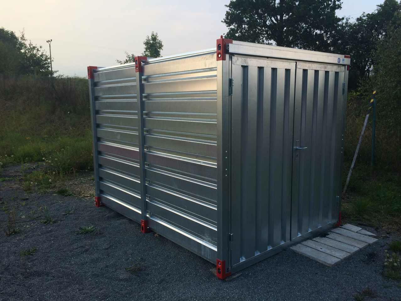 Kovobel - 3m Storage Container Bunded Floor, Air Grilles Double Door