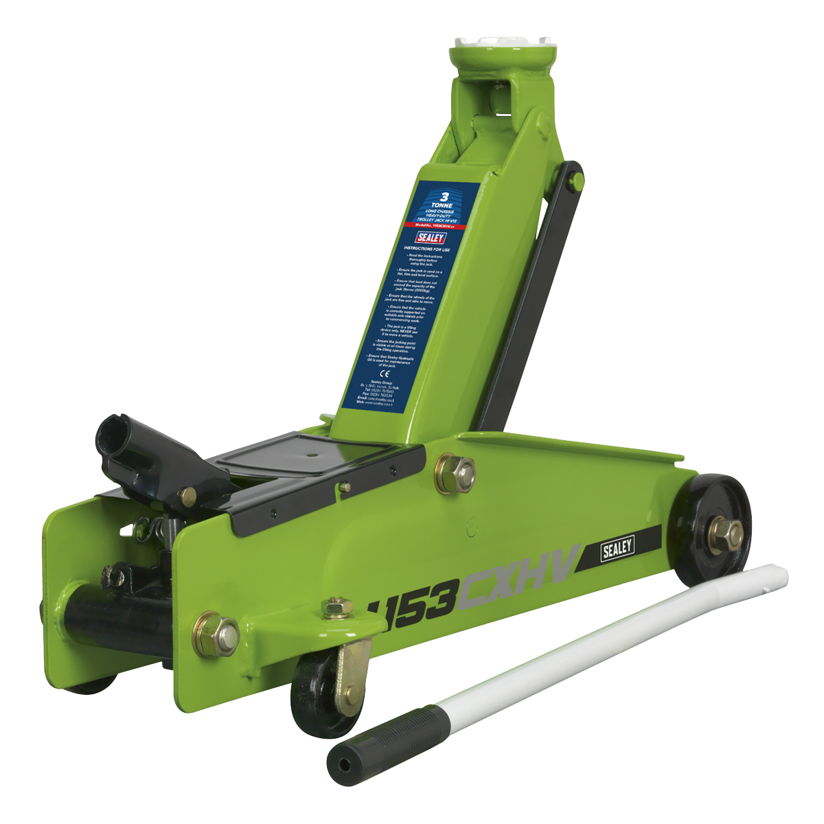 2 Tonne Short Reach Chassis Trolley Jack - Sealey 1050CX