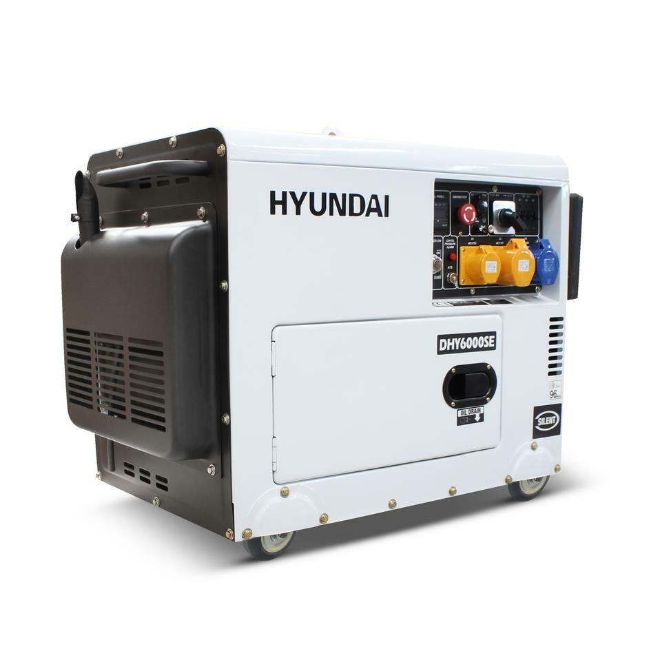 Hyundai - 5.2kW 115v/230v Air-Cooled Diesel Generator - Silenced 3000rpm