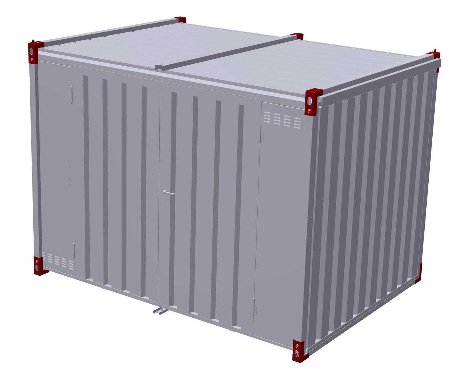 Cemo - 3m COSHH Store Container with Bunded Floor & Double Side Doors