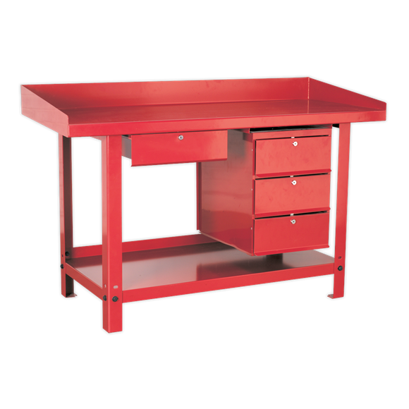 Sealey - Powder Coated Workbench - Steel 1.5m with 1 Drawer
