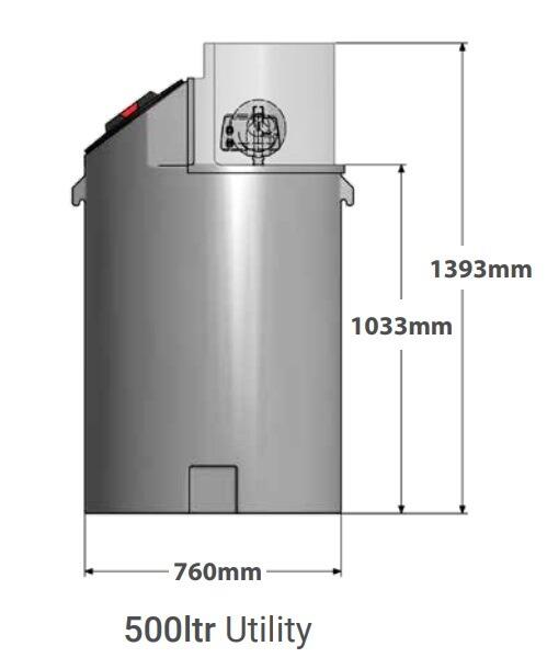 Powertank Water Pressure Booster Pump - Integral 500L Tank