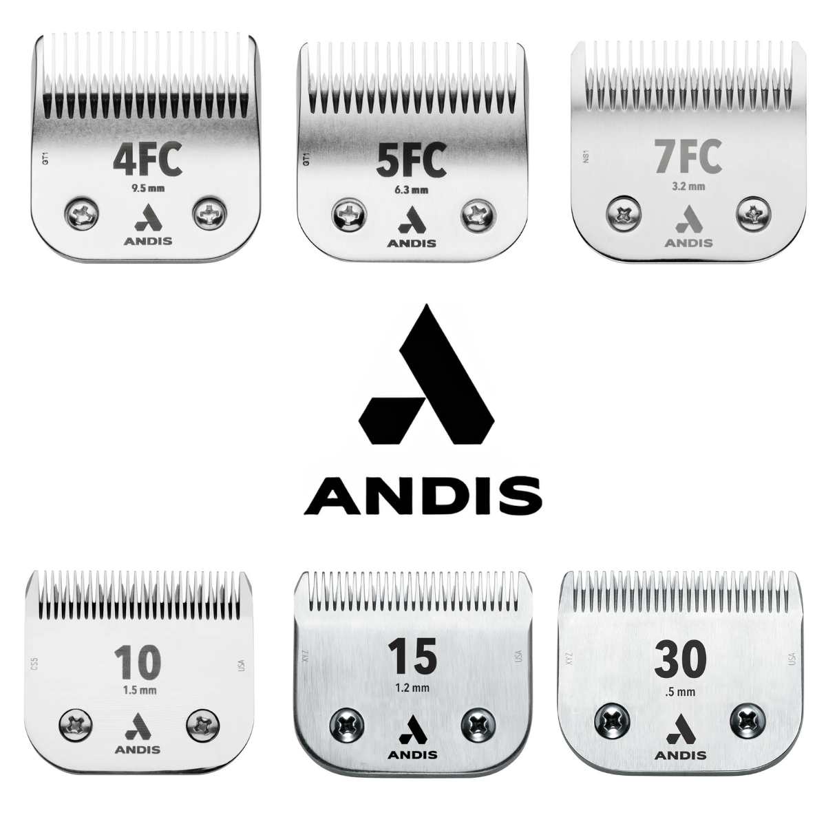 Andis Ultraedge A5 Clipper Blades - 4f 5f 7f 10 15 30