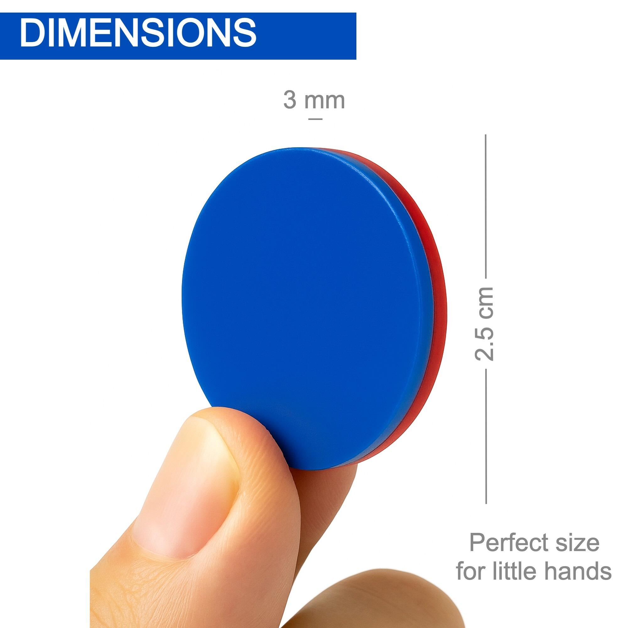 Blue & Red Two-Colour Maths Counters | KS1 Learning Aid