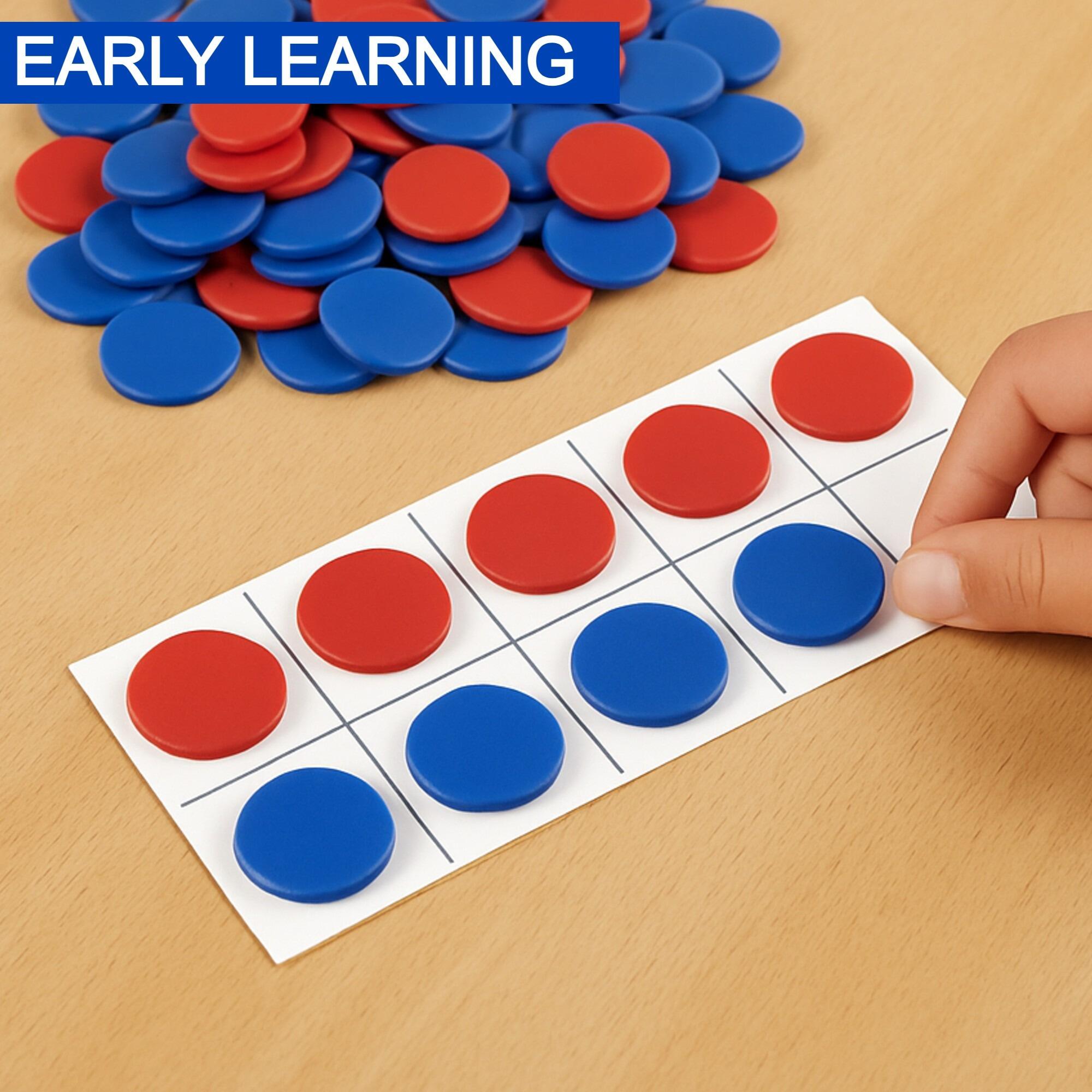 Blue & Red Two-Colour Maths Counters | KS1 Learning Aid