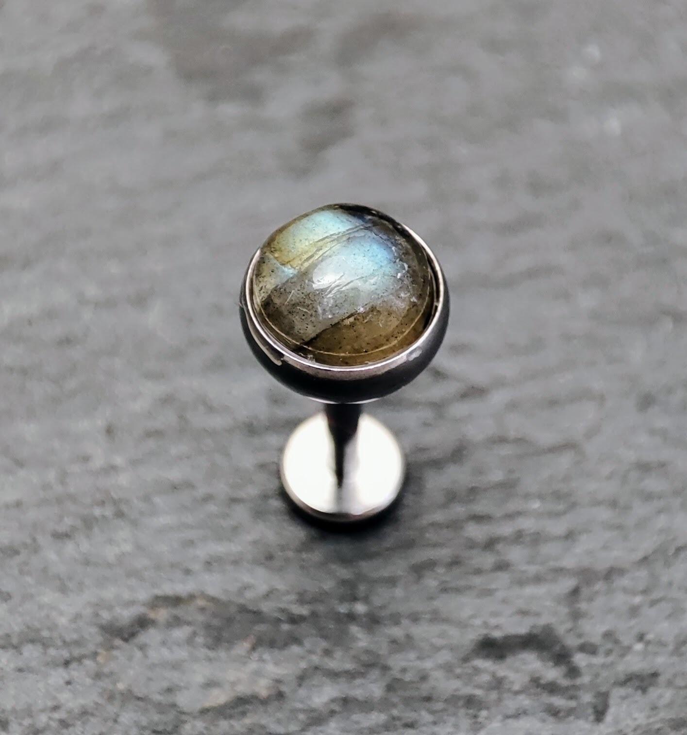 5mm Gem Labrets (316l Steel)