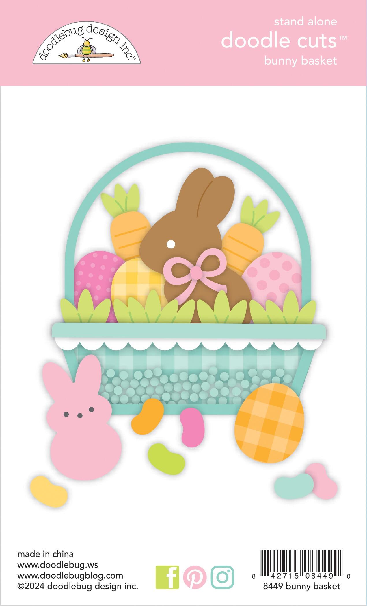 Doodlebug Doodle Cuts - Bunny Basket craft die set