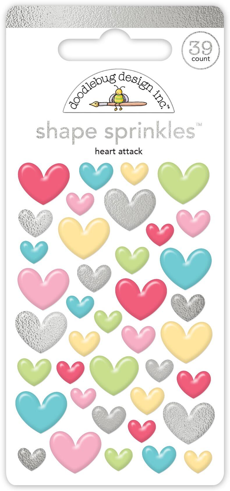 Doodlebug Shape Sprinkles - Heart Attack