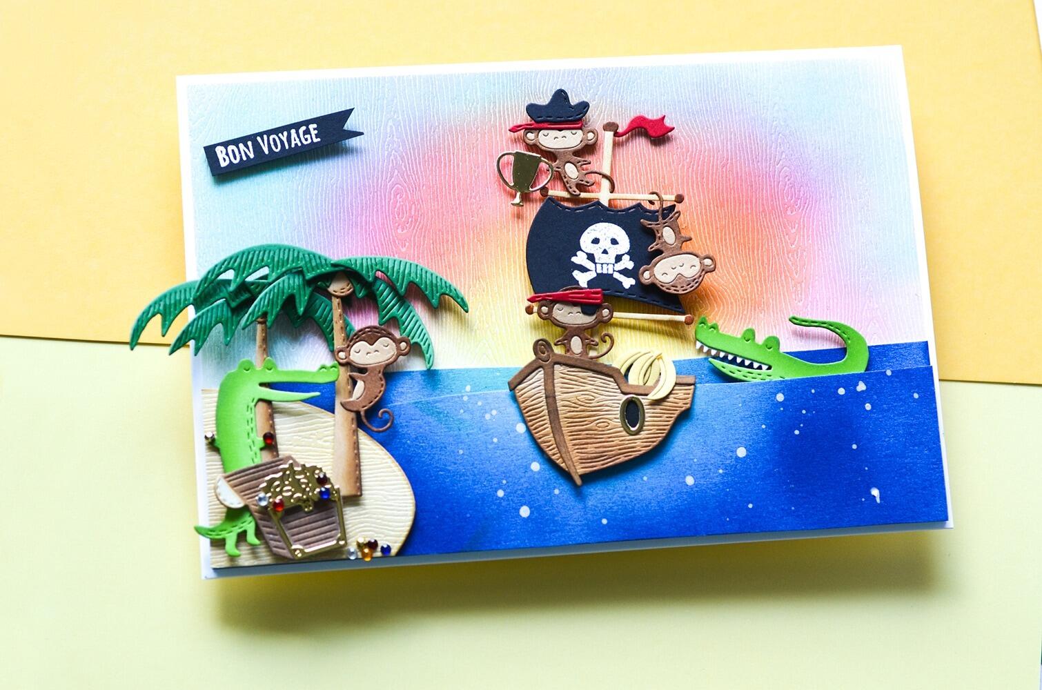 Poppystamps - KT002 Whittle Pirate Monkey Kit craft die