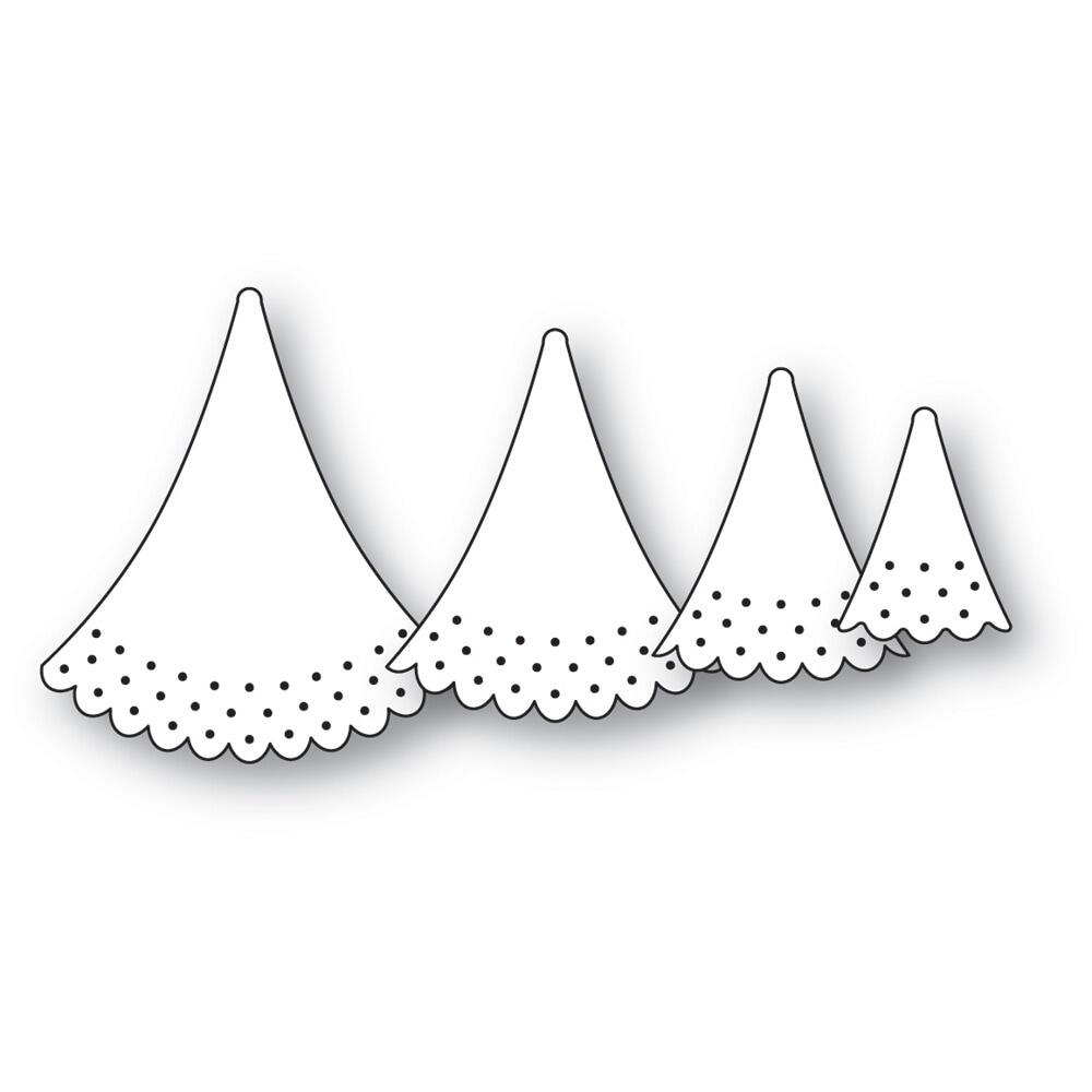 Poppystamps - 2629 Nordic Dimpled Tree Toppers craft die