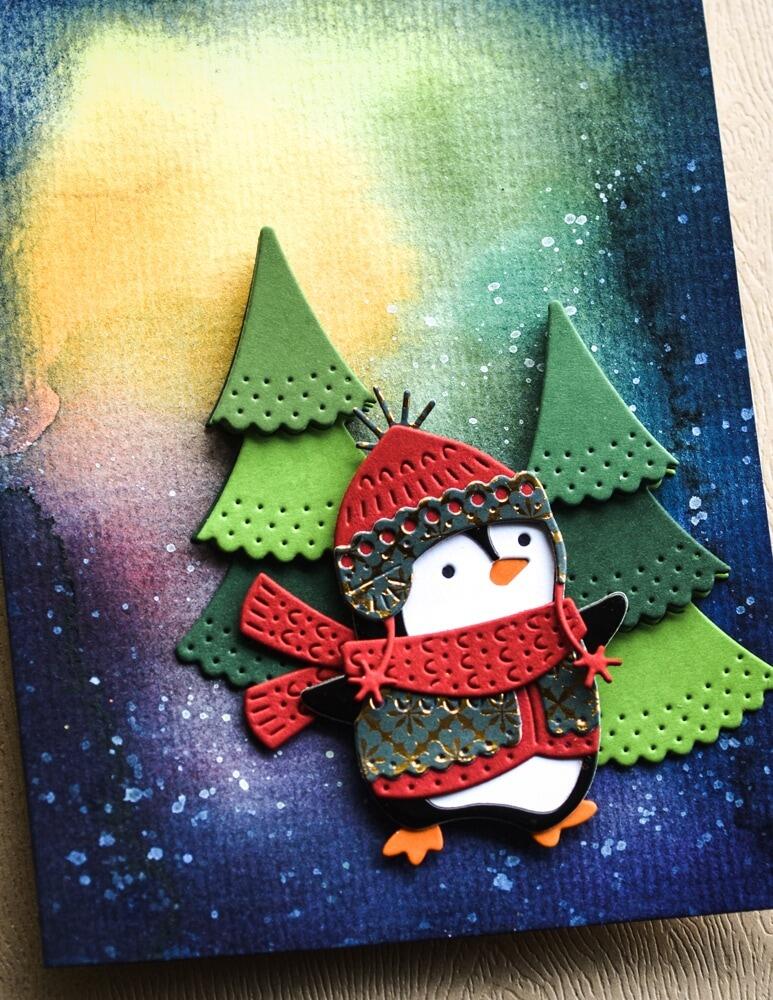 Poppystamps - 2635 Nordic Dimple Trees craft die