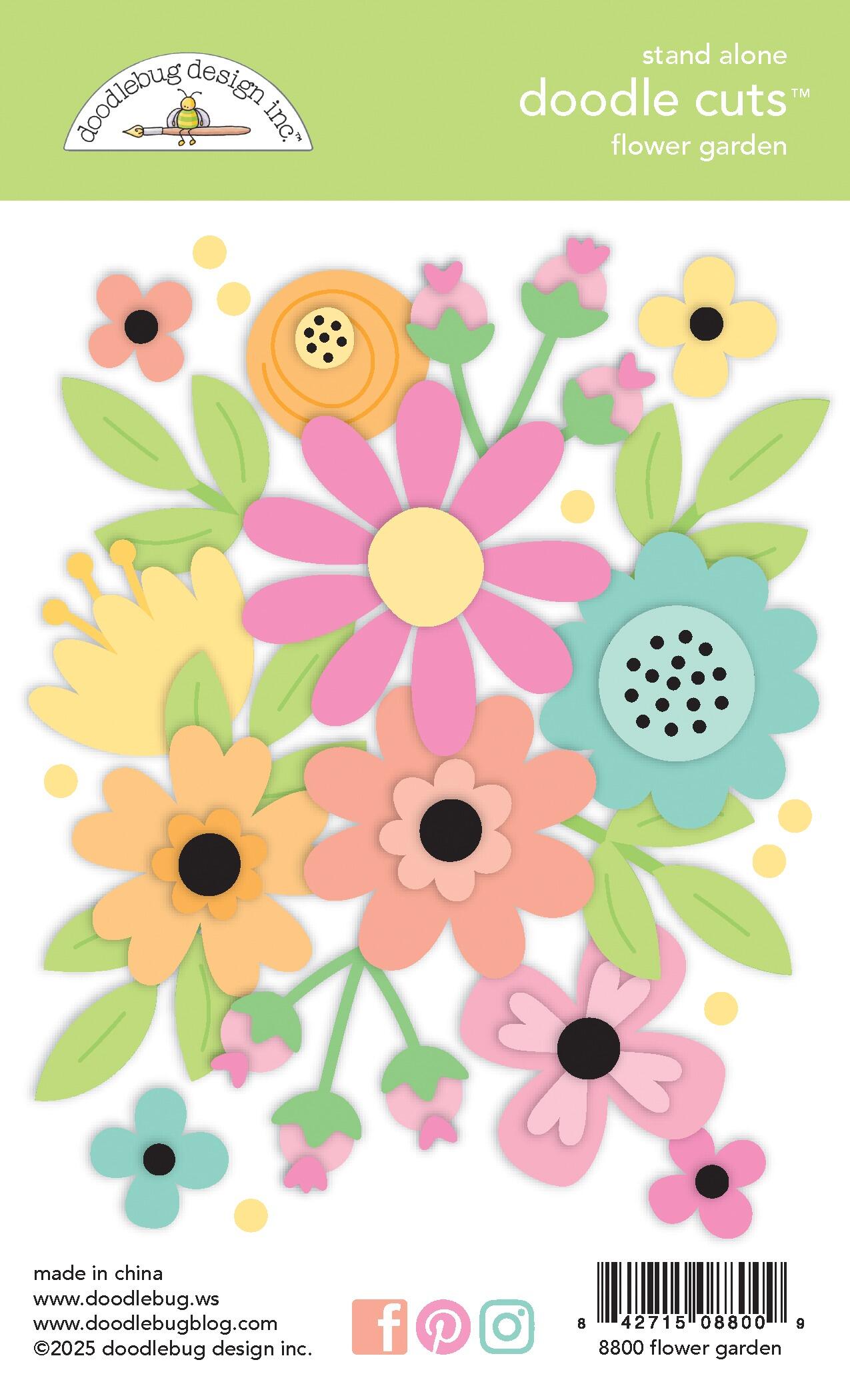 Doodlebug Doodle Cuts - Flower Garden craft die set