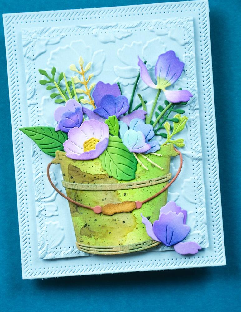 Memory Box - 94889 Garden Pail Bouquet craft die