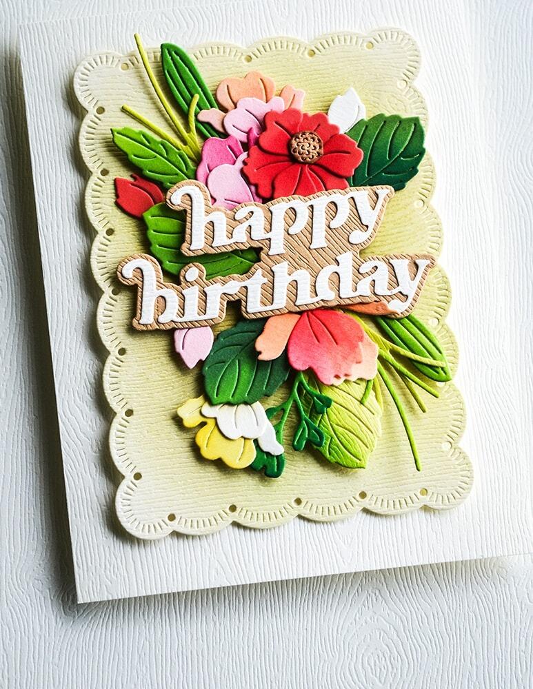 Memory Box - 94889 Garden Pail Bouquet craft die