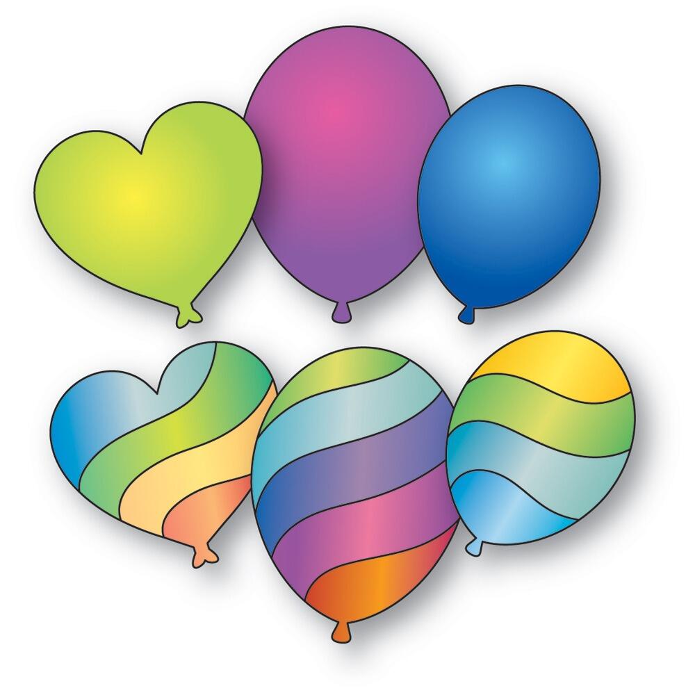 Memory Box - 94952 Wavy Balloons craft die