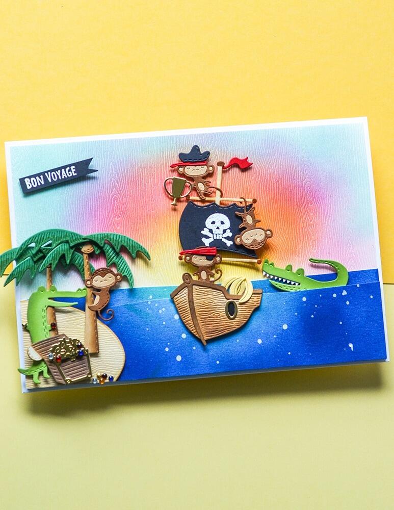 Poppystamps - KT002 Whittle Pirate Monkey Kit craft die