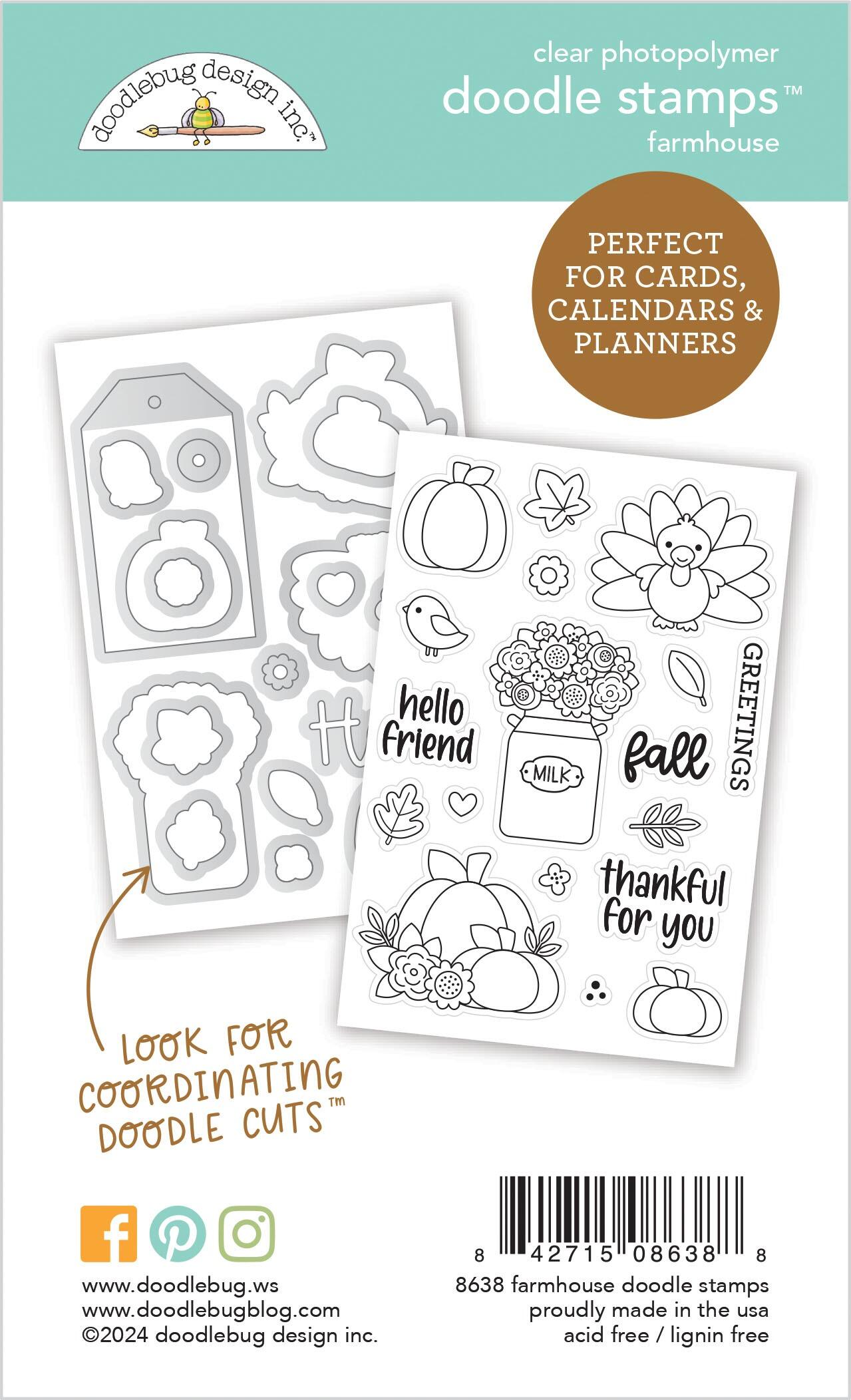 Doodlebug Doodle Stamps - Farmhouse stamp set