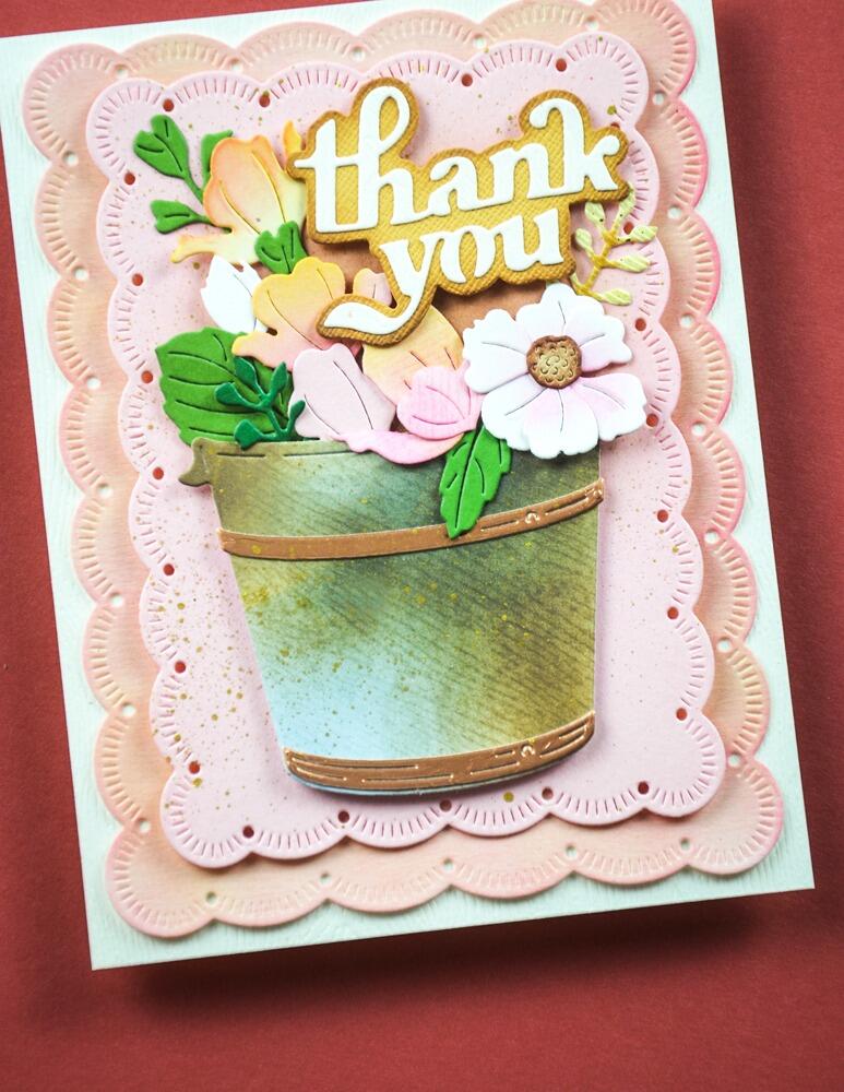 Memory Box - 94889 Garden Pail Bouquet craft die
