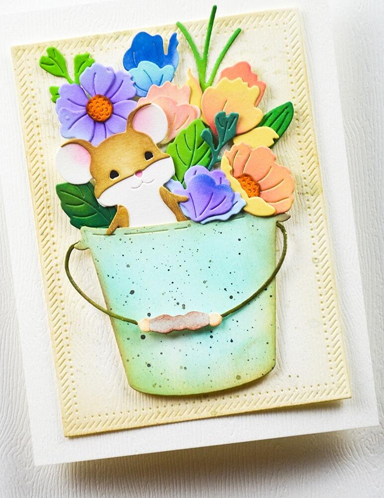 Memory Box - 94889 Garden Pail Bouquet craft die