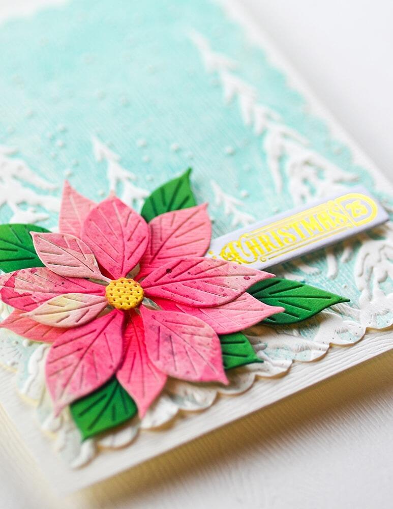 Memory Box - ST036 Christmas Magic Labels White Foil Tabs