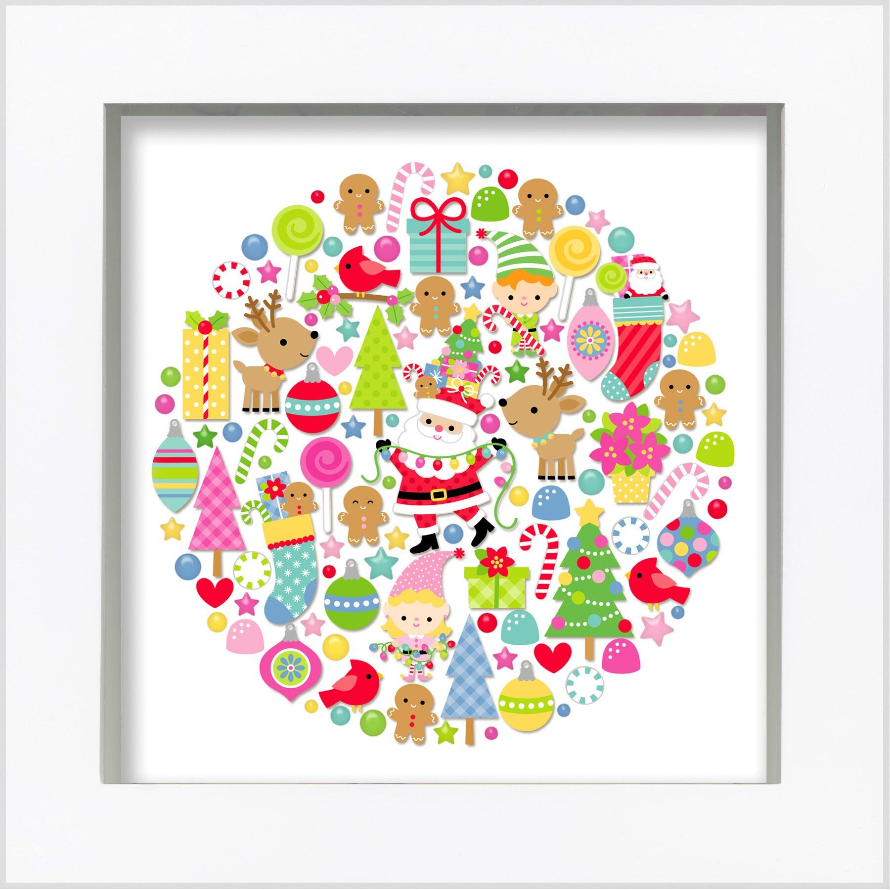 Doodlebug Design Shadow Box Insert Kit - Oh What Fun Shadowbox