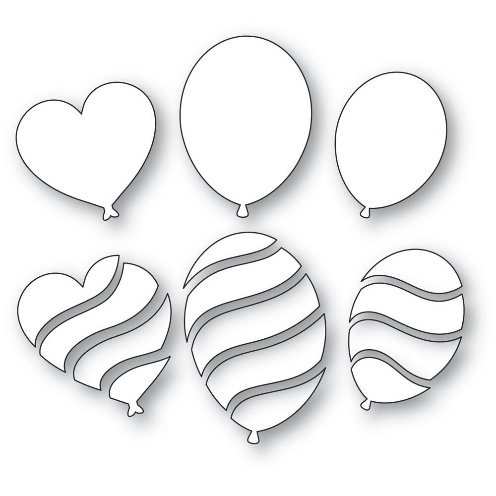 Memory Box - 94952 Wavy Balloons craft die