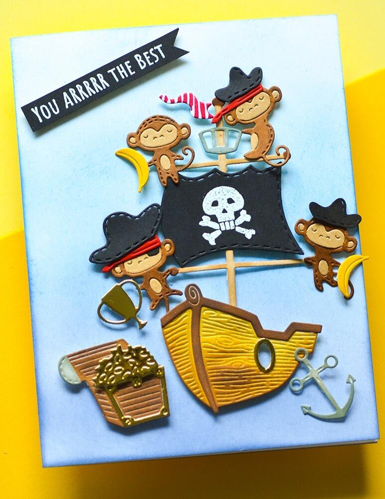 Poppystamps - KT002 Whittle Pirate Monkey Kit craft die