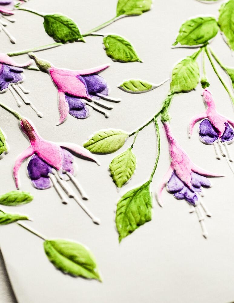 Memory Box - EF1047 Fabulous Fuchsia 3D Embossing Folder and Dies