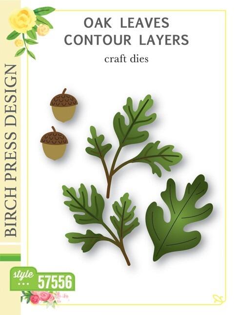 Birch Press Design - 57556 Oak Leaves Contour Layers craft die