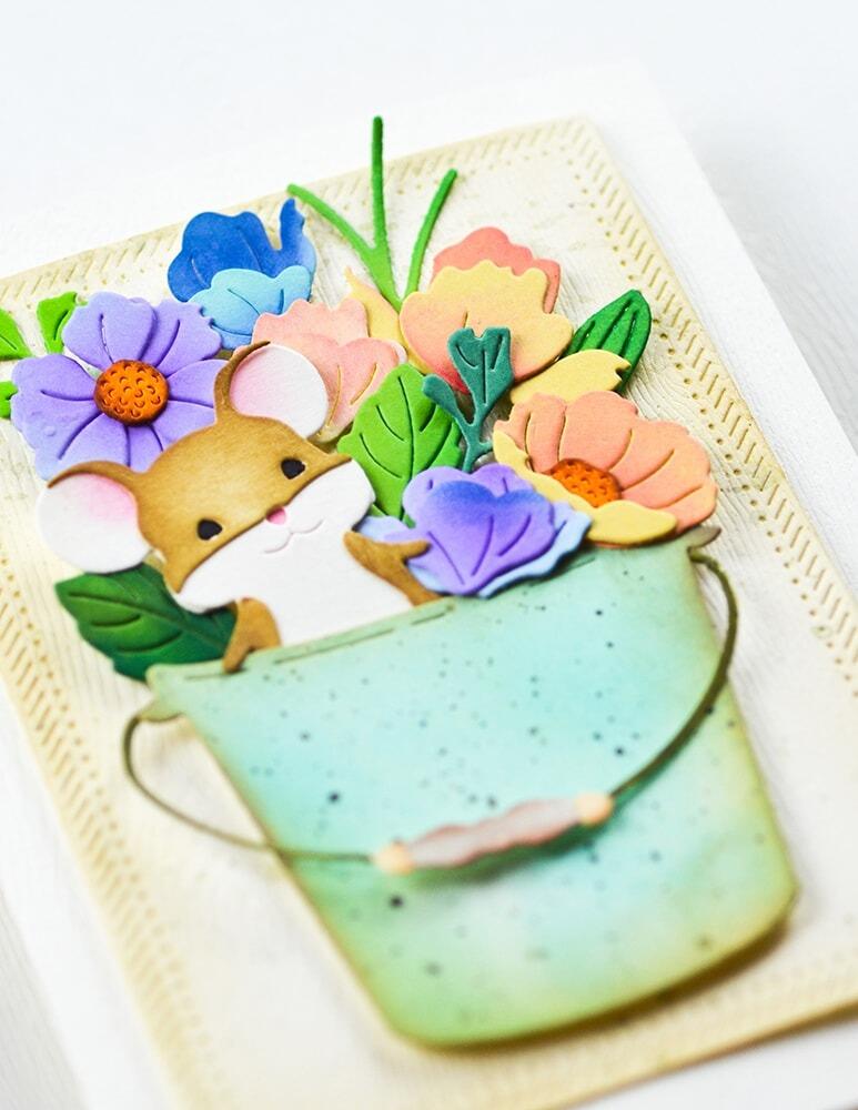 Memory Box - 94889 Garden Pail Bouquet craft die