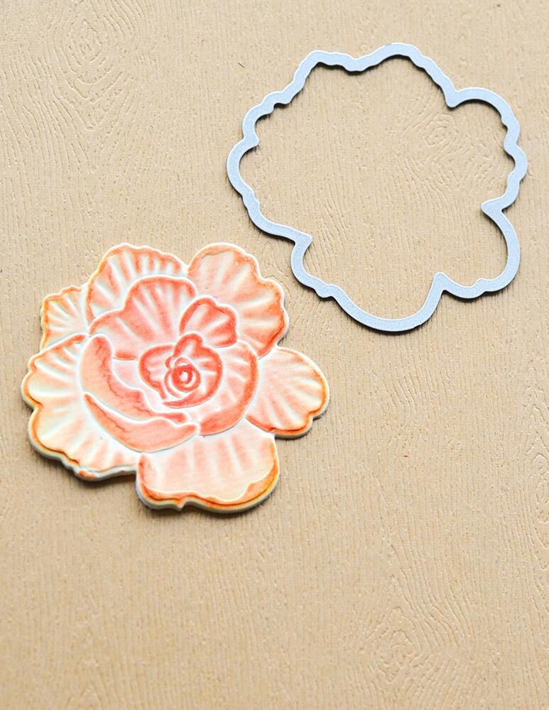 Memory Box - EF1025 Cheerful Floral 3D Embossing Folder and Die