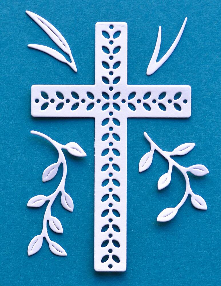 Birch Press Design - 57537 Floral Cross Layer Set craft die