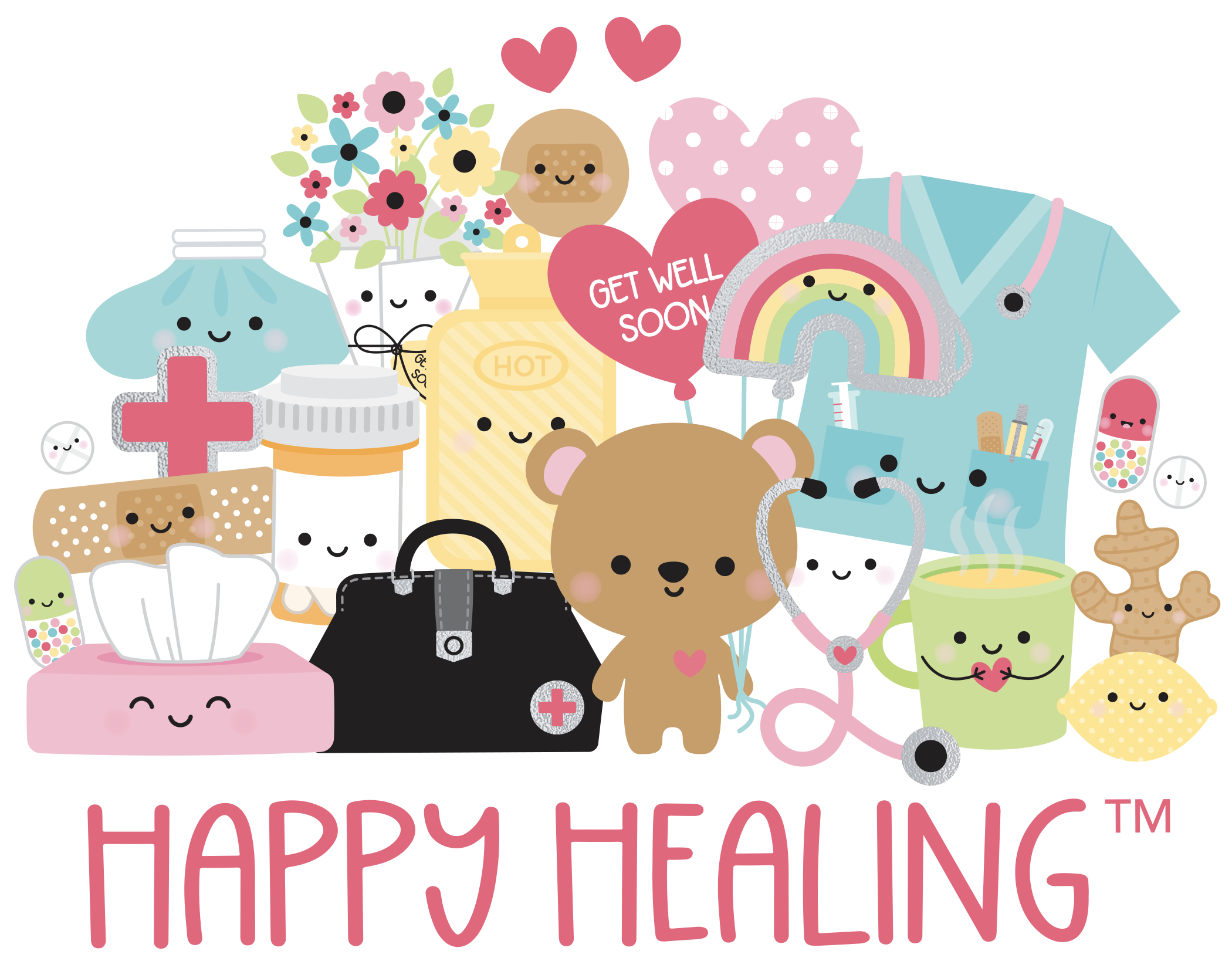Doodlebug Happy Healing 12x12 Designer Paper Pack - set of 12 papers