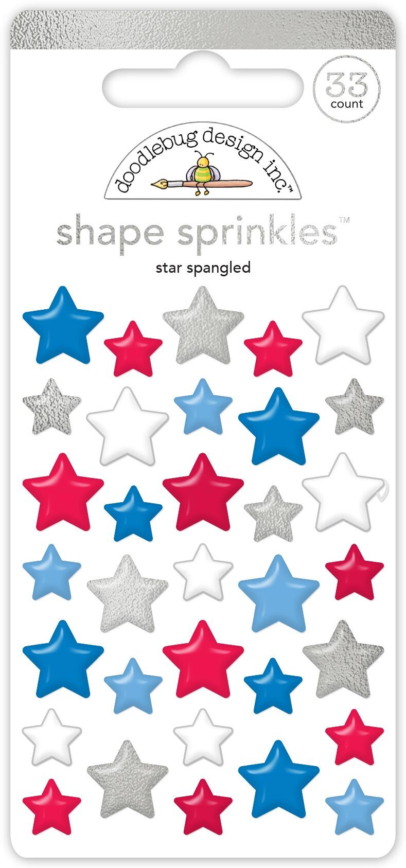 Doodlebug Shape Sprinkles - Star Spangled