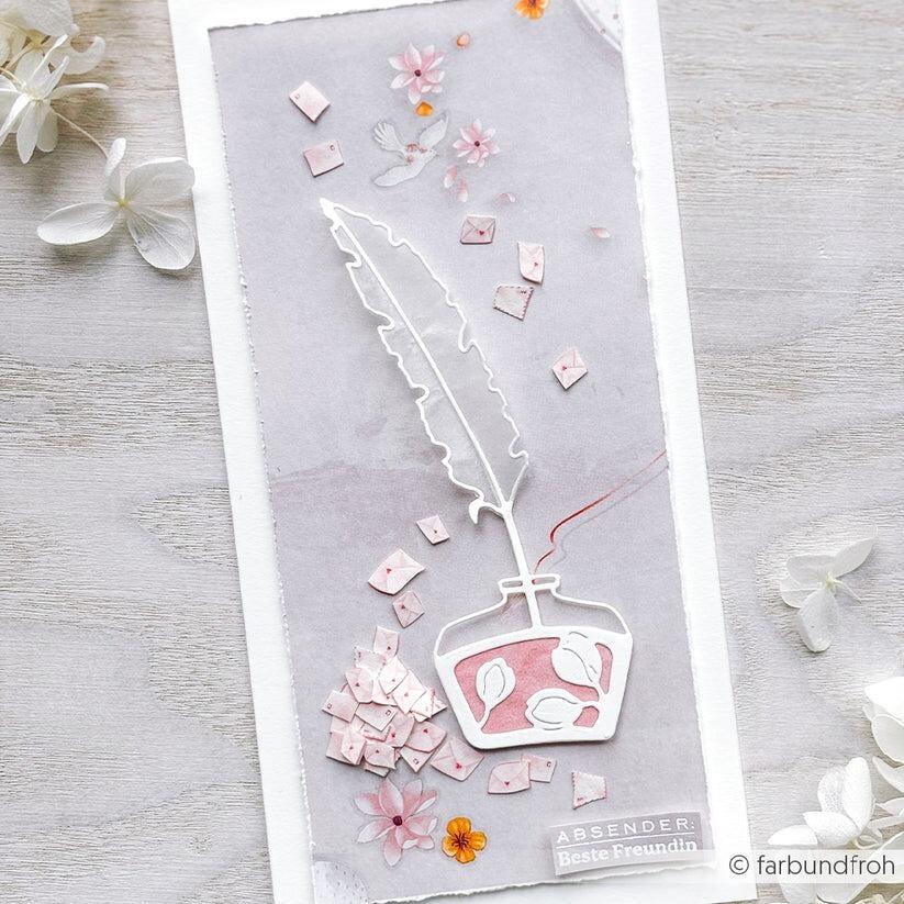 Alexandra Renke craft dies - Large Quill and Ink