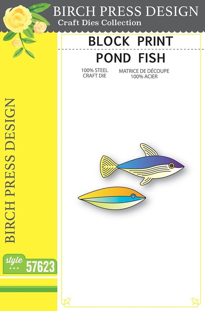 Birch Press Design - 57623 Block Print Pond Fish craft die