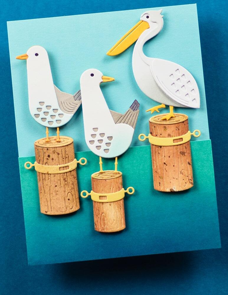 Birch Press Design - 57624 Block Print Happy Seagull craft die