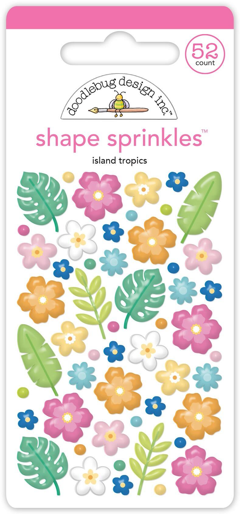 Doodlebug Shape Sprinkles - Island Tropics