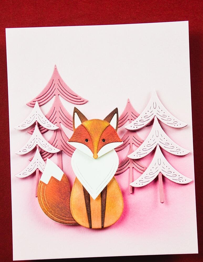 Birch Press Design - 57640 Block Print Wise Fox craft die