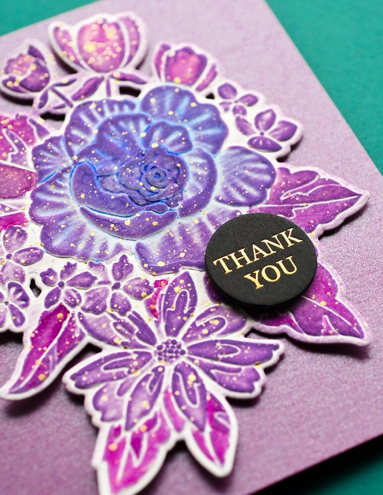 Memory Box - EF1025 Cheerful Floral 3D Embossing Folder and Die