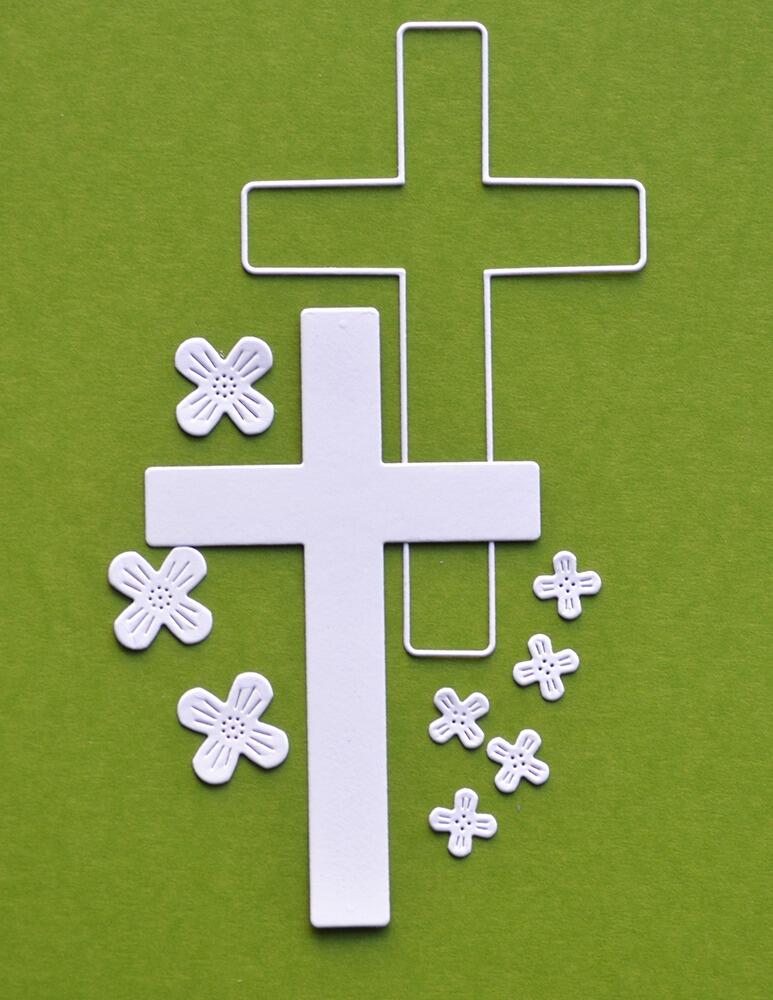 Birch Press Design - 57537 Floral Cross Layer Set craft die