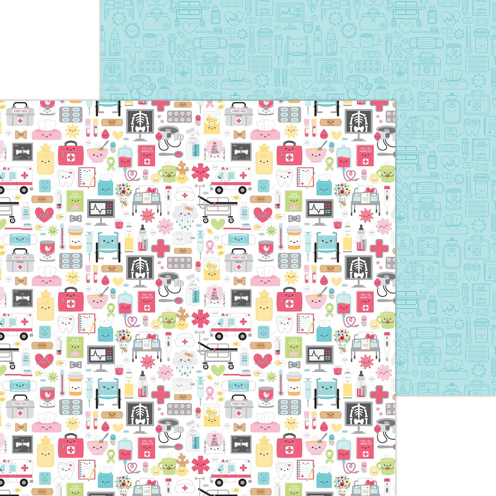 Doodlebug Happy Healing 12x12 Designer Paper - Happy Healing