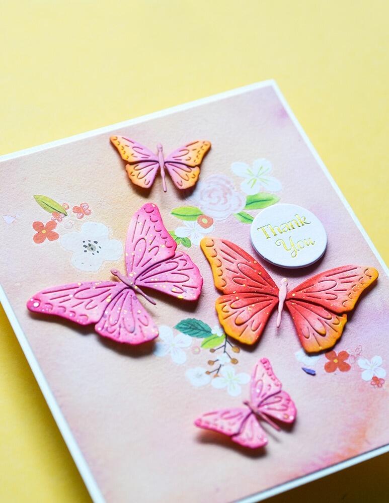 Memory Box - 94836 Silver Moon Butterflies craft die