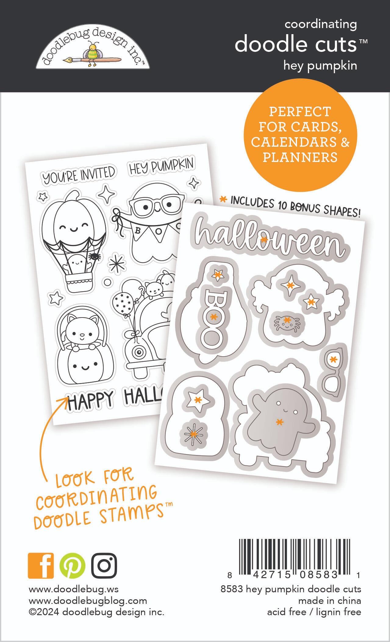Doodlebug Doodle Cuts - Hey Pumpkin craft die set